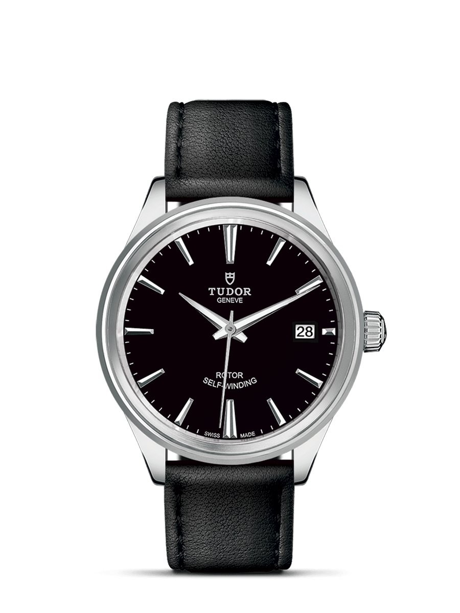 Tudor 12500 0006 Style 38 Stainless Steel Black Strap WatchBase